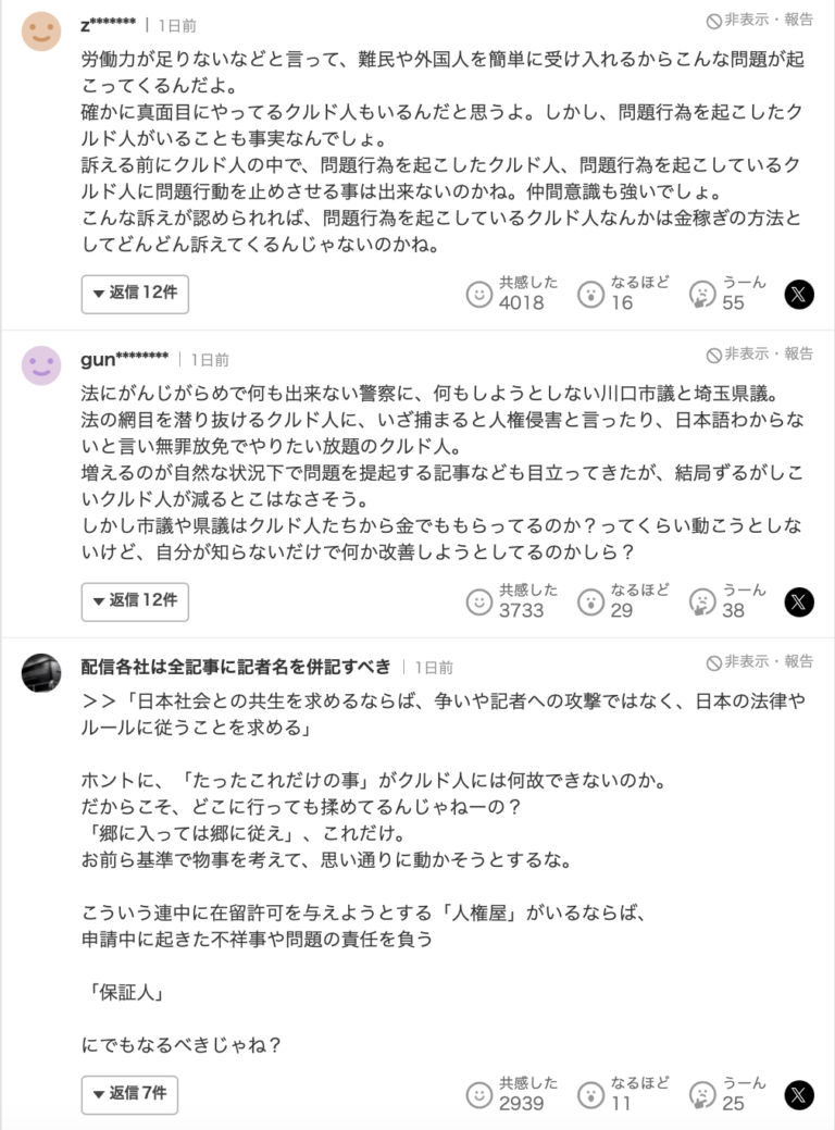 【前代未聞】埼玉県川口市のクルド人11人が日本人ジャーナリストを提訴「人権侵害を受けた」と主張、500万円を請求 Rapt理論α